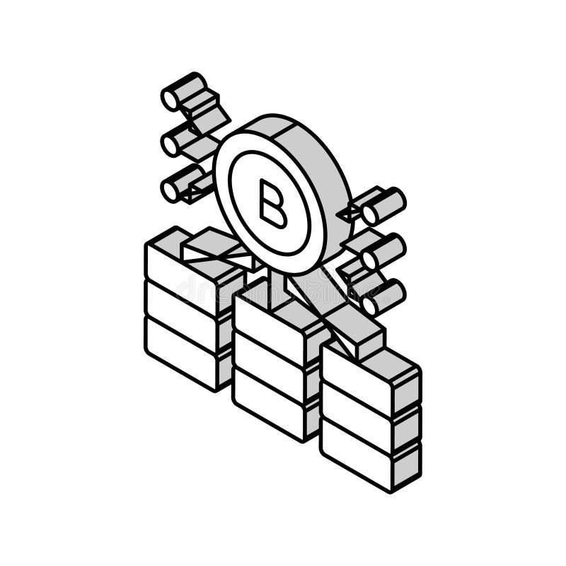 Mining Cryptocurrency Isometric Icon Vector Illustration Stock Vector ...
