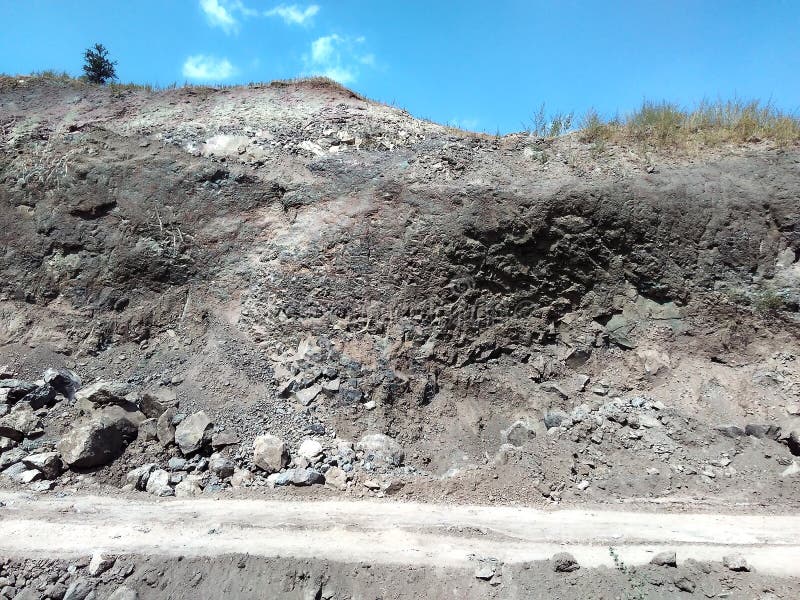 Mining and Digging Site stock photo. Image of road, landscape - 129838602