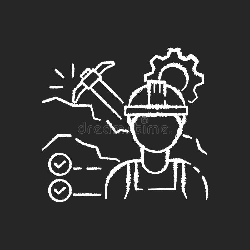 Mining engineer icon stock vector. Illustration of black - 185963318