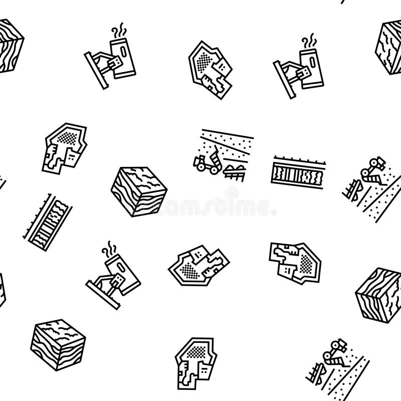 Mining Engineer Geology Seamless Pattern Vector Stock Vector ...