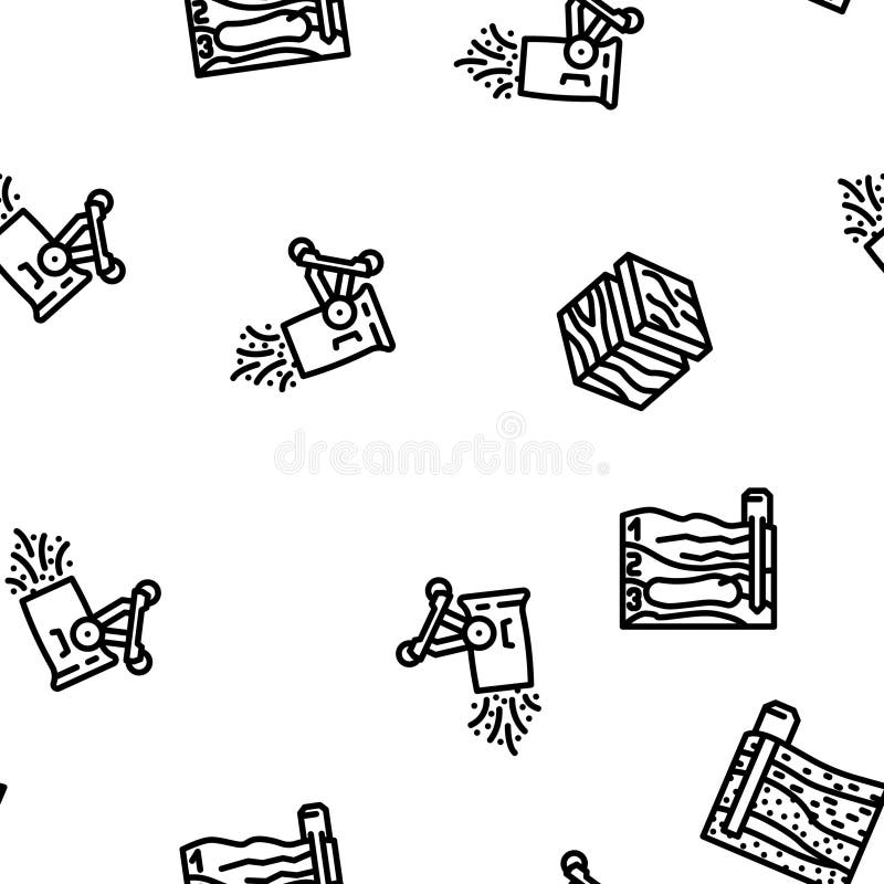Mining Engineer Industry Seamless Pattern Vector Stock Vector ...