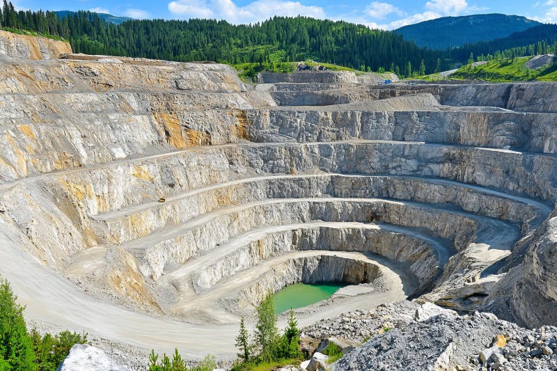 Mining Engineers Overseeing Excavation Process at Open-pit Mine, Mining ...