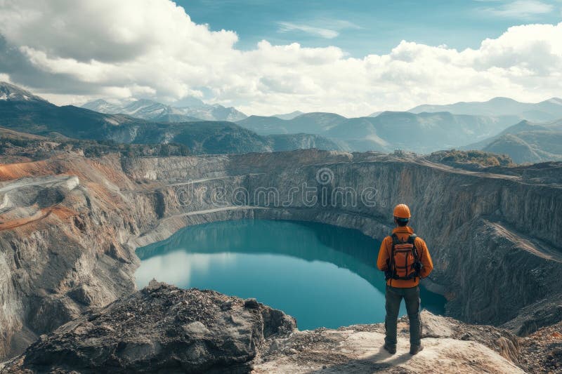 Mining Engineers Overseeing Operations Open Pit Mine Stock Photos - Free & Royalty-Free Stock ...