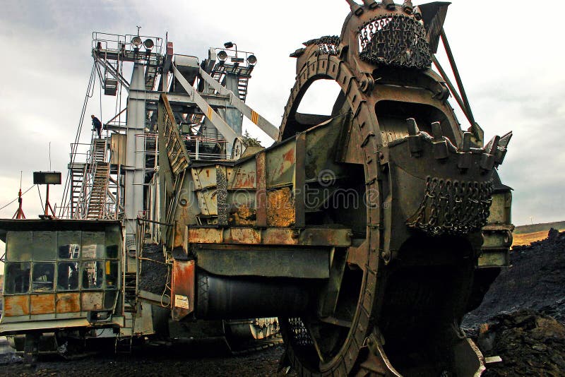 Mining excavator stock image. Image of wheel, energy - 120239305