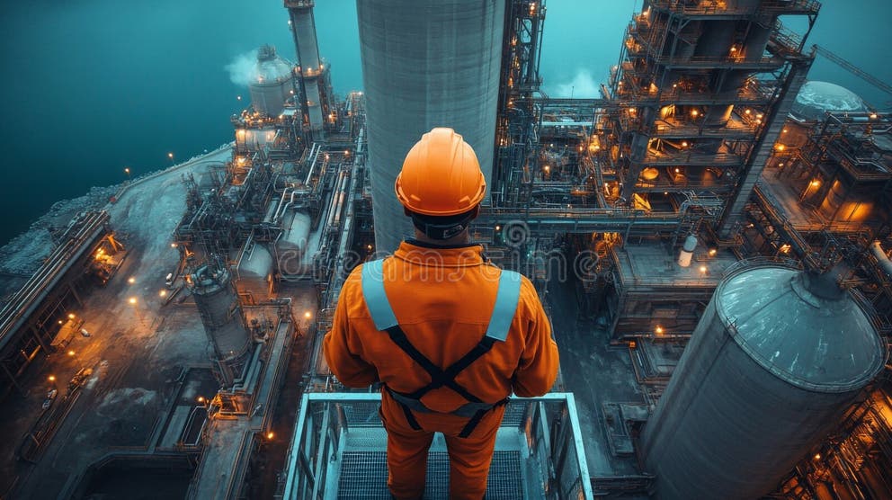 Mining and Extraction Professional Surveys Industrial Site during ...