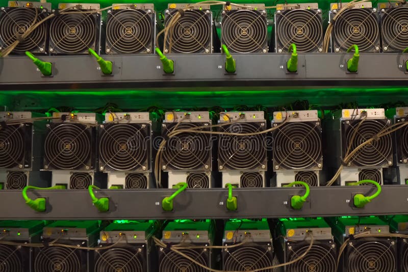 Mining Farm, Video Cards and Asiki Mining Farm Stock Image - Image of ...