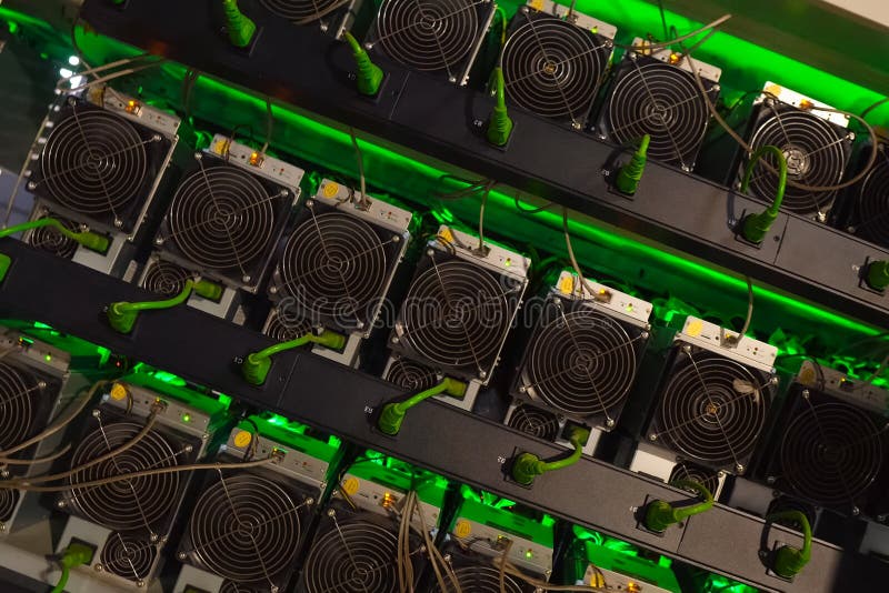 Mining Farm, Video Cards and Asiki Mining Farm Stock Photo - Image of ...