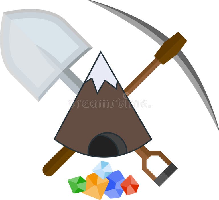 Mining flat icon stock vector. Illustration of equipment - 60250271