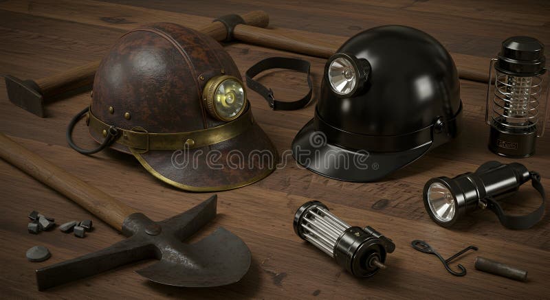 Mining Gear: AI-Generated Scene Stock Illustration - Illustration of ...