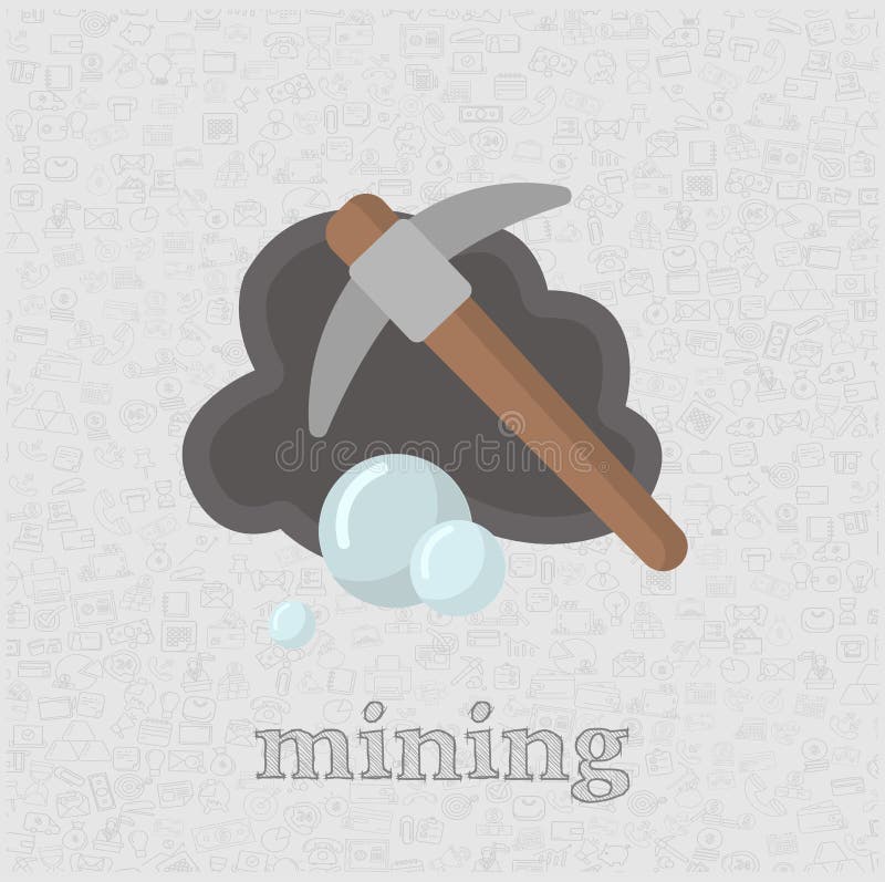 Mining Hammer Isolated Flat Illustration. Mining the Diamonds Design ...