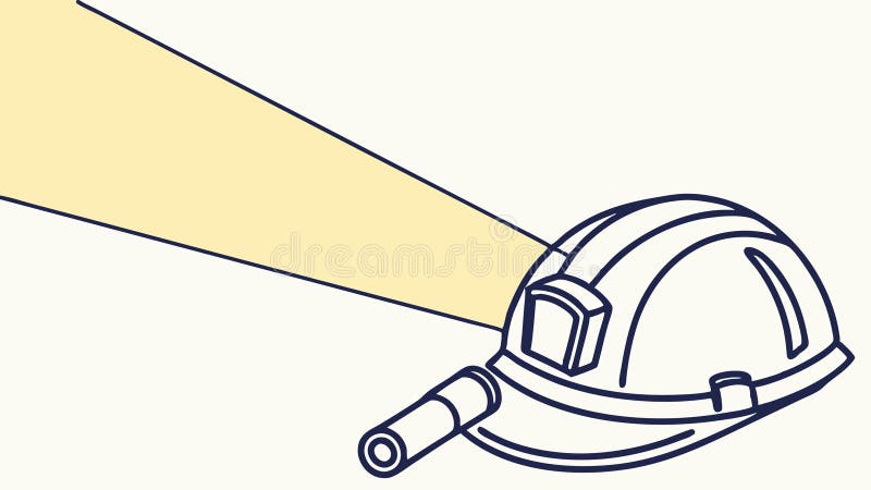 Mining Hard Hat with Headlamp for Underground Work Vector Design ...