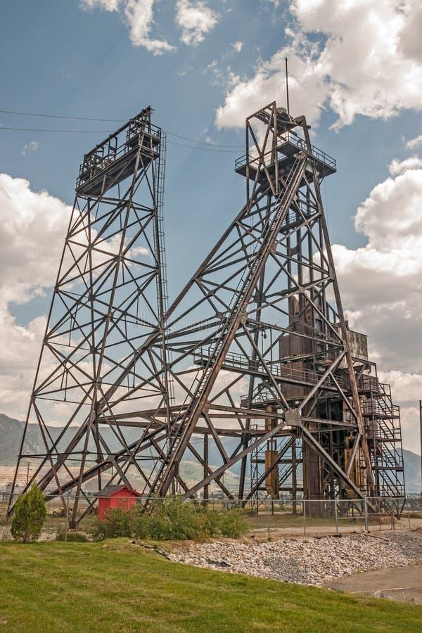 Mining Headframe stock image. Image of green, steel, headframe - 97994269