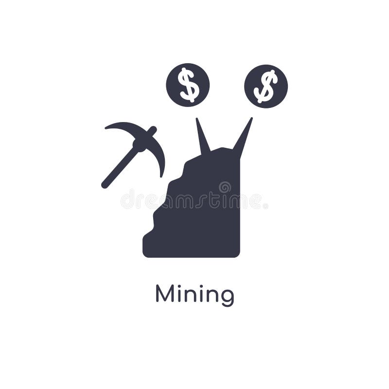 Mining Icon. Isolated Mining Icon Vector Illustration from Collection ...