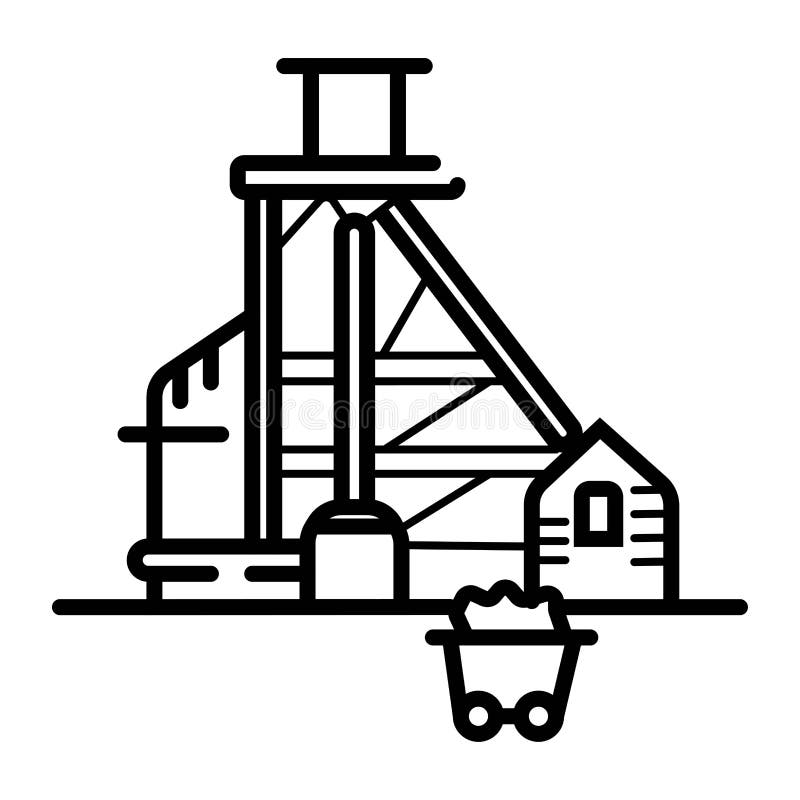 Mining icon vector stock vector. Illustration of miner - 143347116