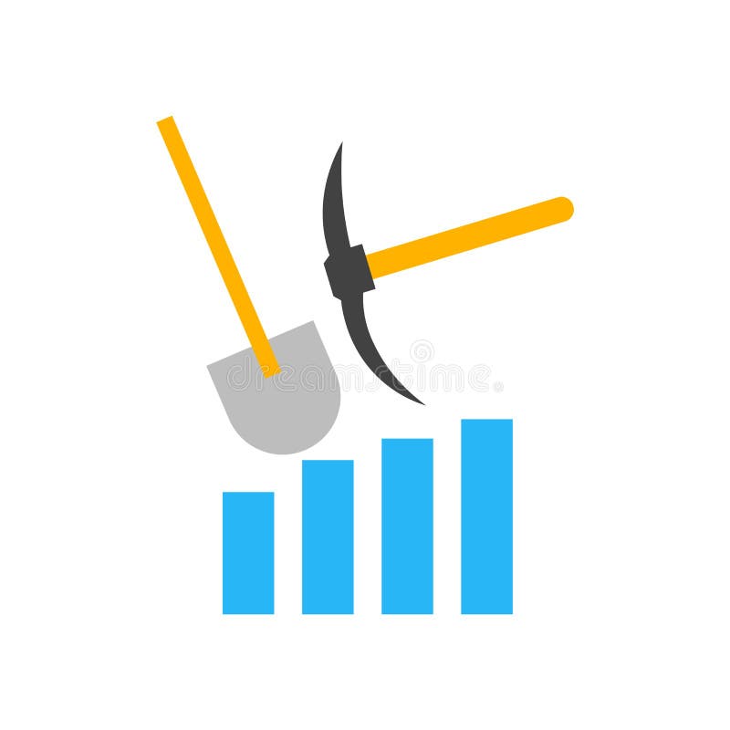 Mining Icon Vector Sign and Symbol Isolated on White Background, Mining ...
