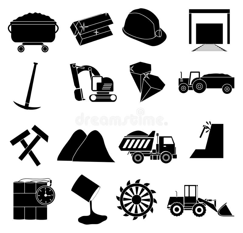 Mining icons set stock vector. Illustration of surface - 59115547 Mining icons set stock vector. Illustration of surface - 59115547