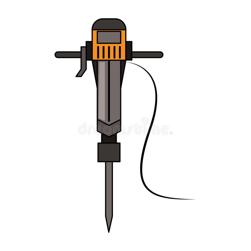 Mining Industrial Drill Equipment Isolated Stock Vector - Illustration ...