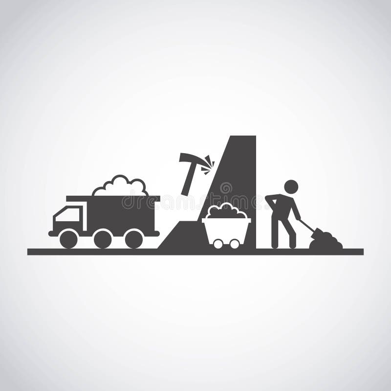 Mining Industry Concept Icon Stock Vector - Illustration of work ...