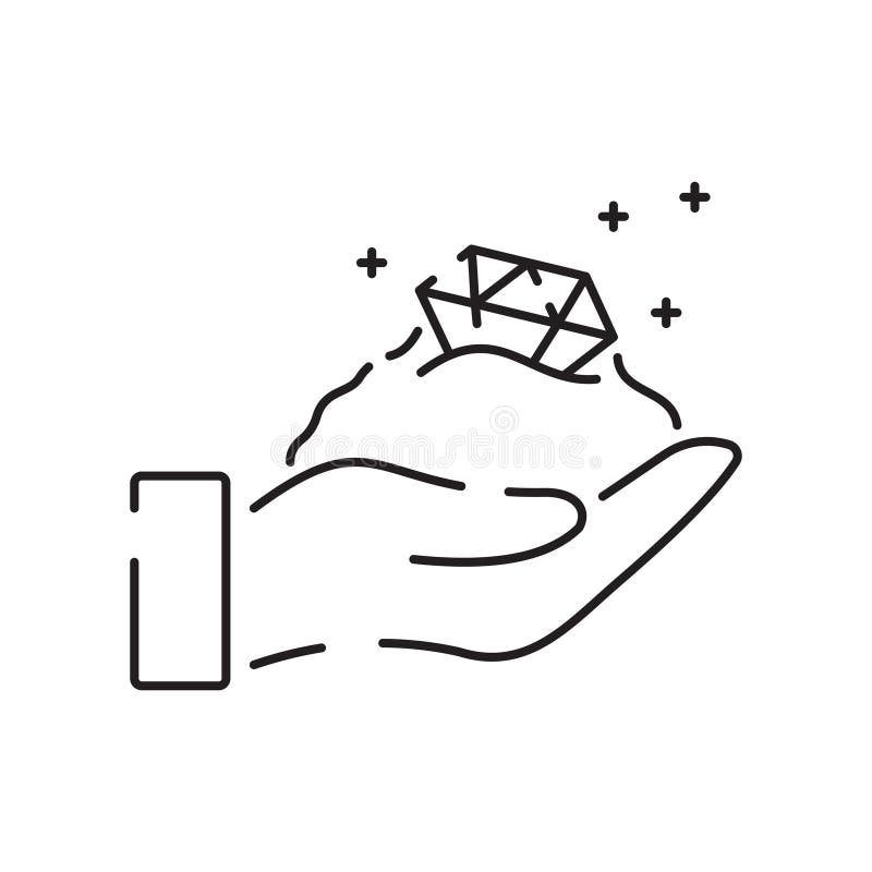 Mining Industry Line Icon. Different Kinds Enterprise, Coal Extraction ...