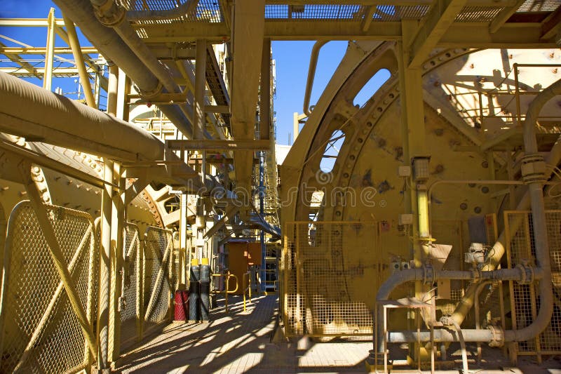 Mining Infrastructure Blue Sky Stock Image - Image of blue ...