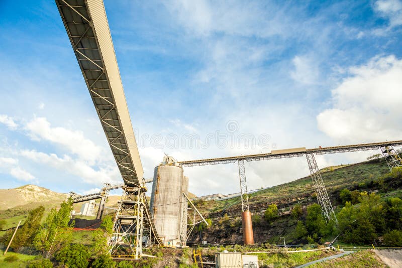 Mining infrastructure stock photo. Image of road, sunny - 55434154