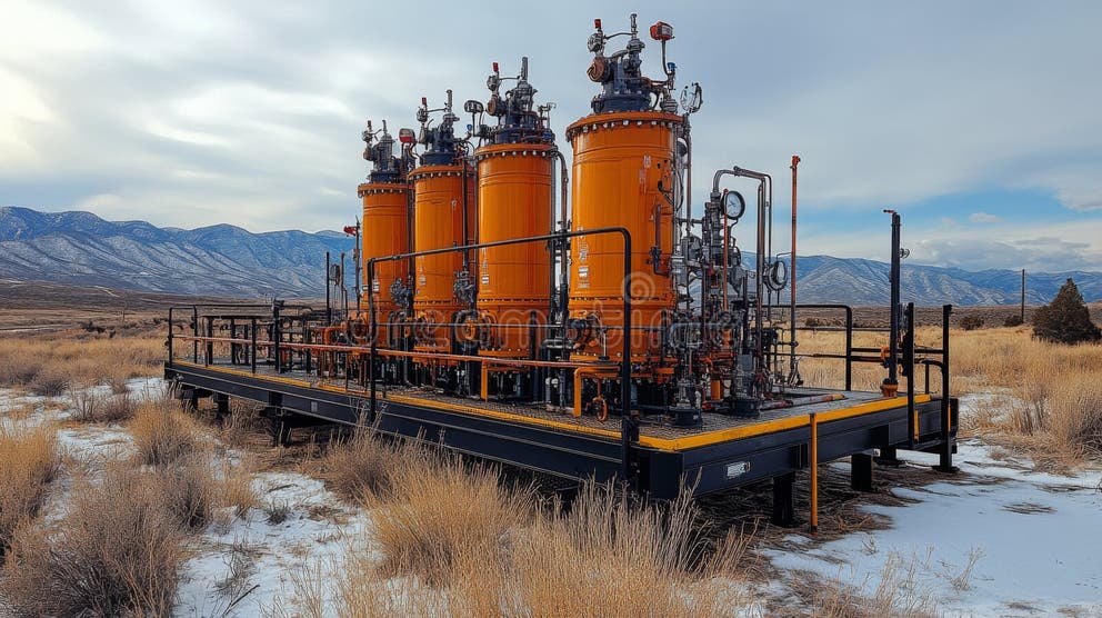 Mining Infrastructure with Extraction Equipment Located in a Remote ...