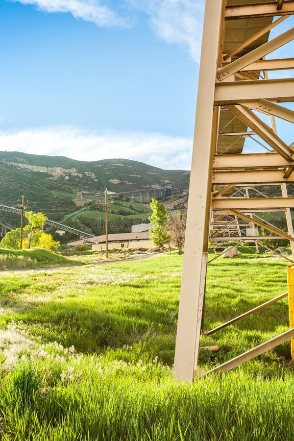 Mining infrustructure stock image. Image of blue, road - 55432829