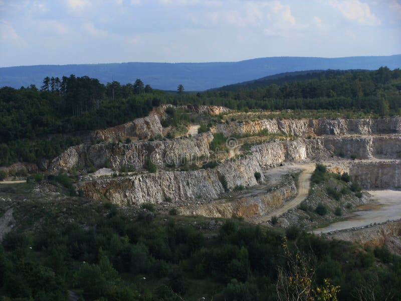Mining of Limestone Mining Area Stock Image - Image of czech ...