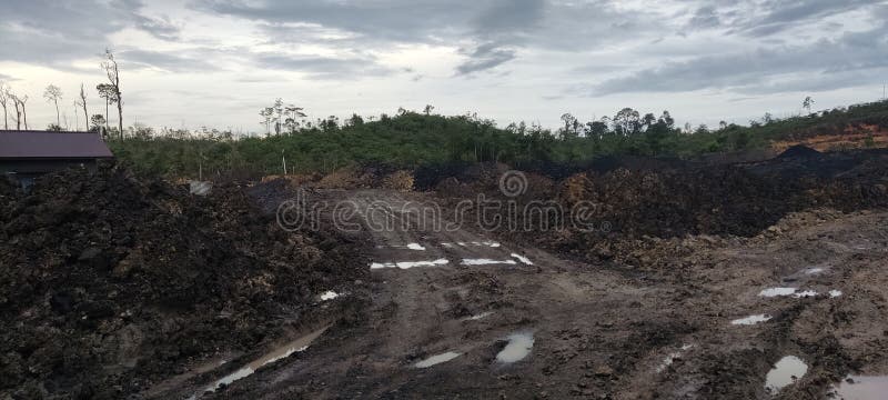 Mining Location after Rain Fall at Noon Stock Photo - Image of mining ...