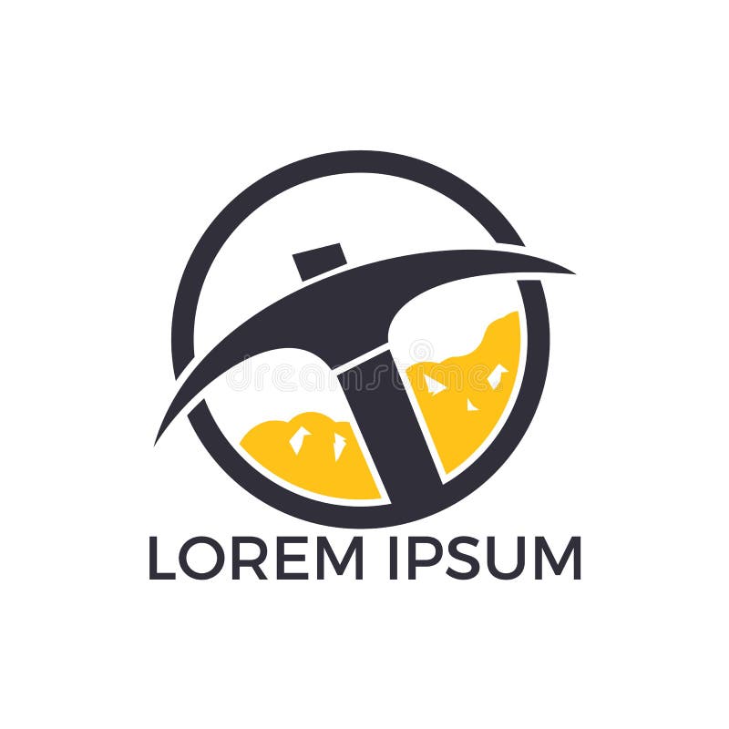 Mining Logo Design. Mine Tool Vector Logo Design. Stock Vector ...