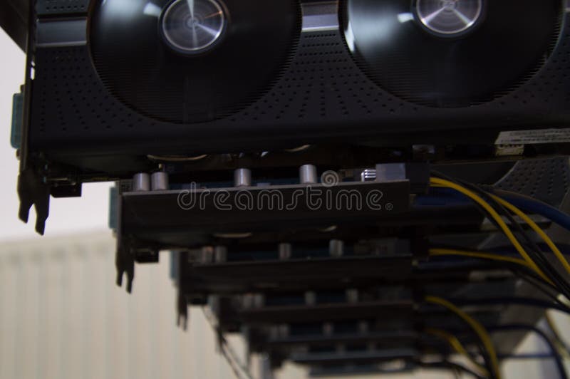 GPU machine working stock image. Image of risers, future - 162745349