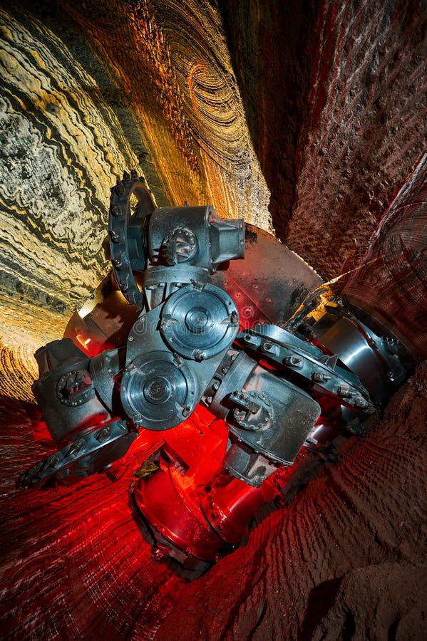 Mining Machine with Different Saws in Mineral Quarry Stock Image ...