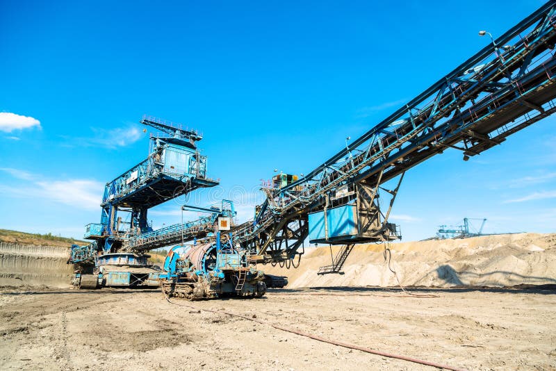 Mining Machinery in the Mine Stock Photo - Image of conveyor, machine ...