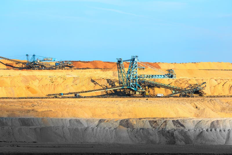 Machinery in a mine stock image. Image of sand, bucketwheel - 9052907