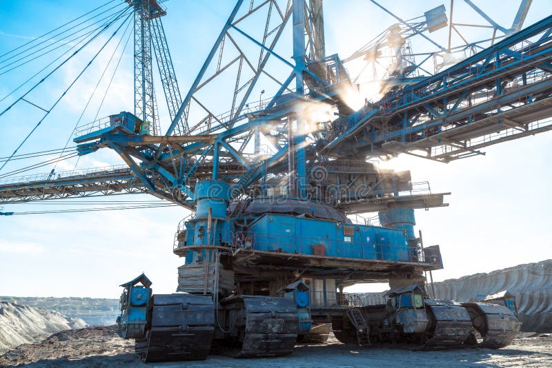 Machinery in a mine stock image. Image of sand, bucketwheel - 9052907