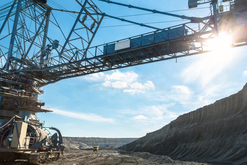 Mining Machinery in the Mine Stock Photo - Image of activity, coal ...