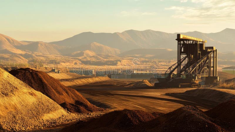 Mining Machinery in a Rugged Landscape, a Glimpse into Industrial ...