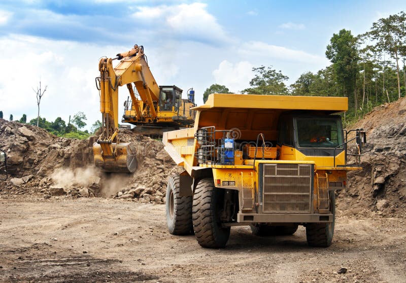 Mining machines stock photo. Image of bulldozer, backhoe - 5724548