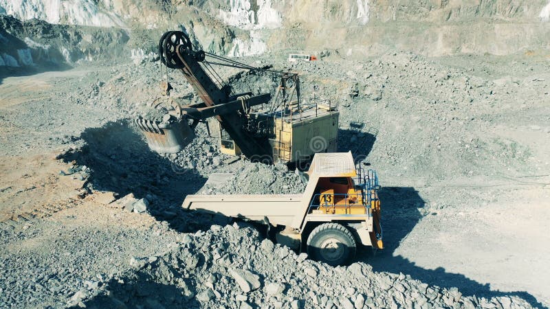 Mining Big Machines Backhoe - Riotinto Stock Image - Image of moving ...