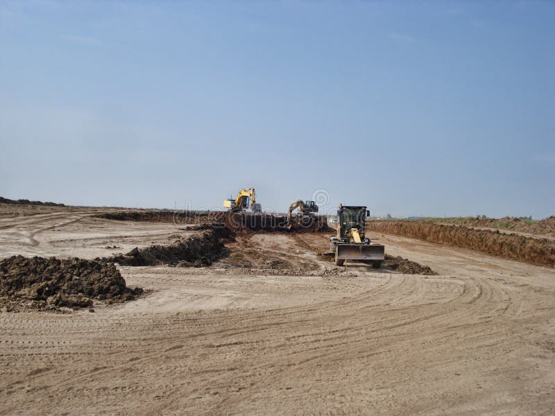 Mining machines working stock photo. Image of action - 111992762