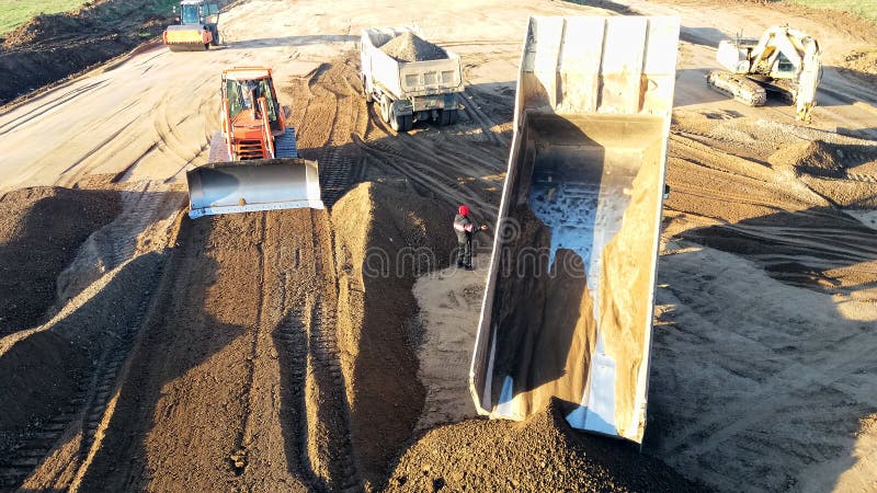 Mining machines working stock photo. Image of industry - 111992796