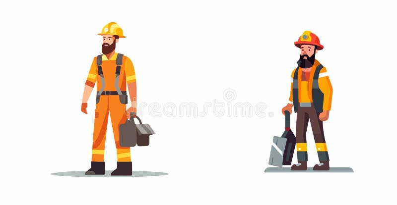 Mining Man Figure Cartoon Vector Flat Stock Vector - Illustration of ...