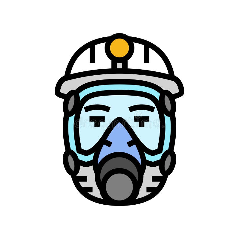 Mining Mask Face Color Icon Vector Illustration Stock Illustration ...