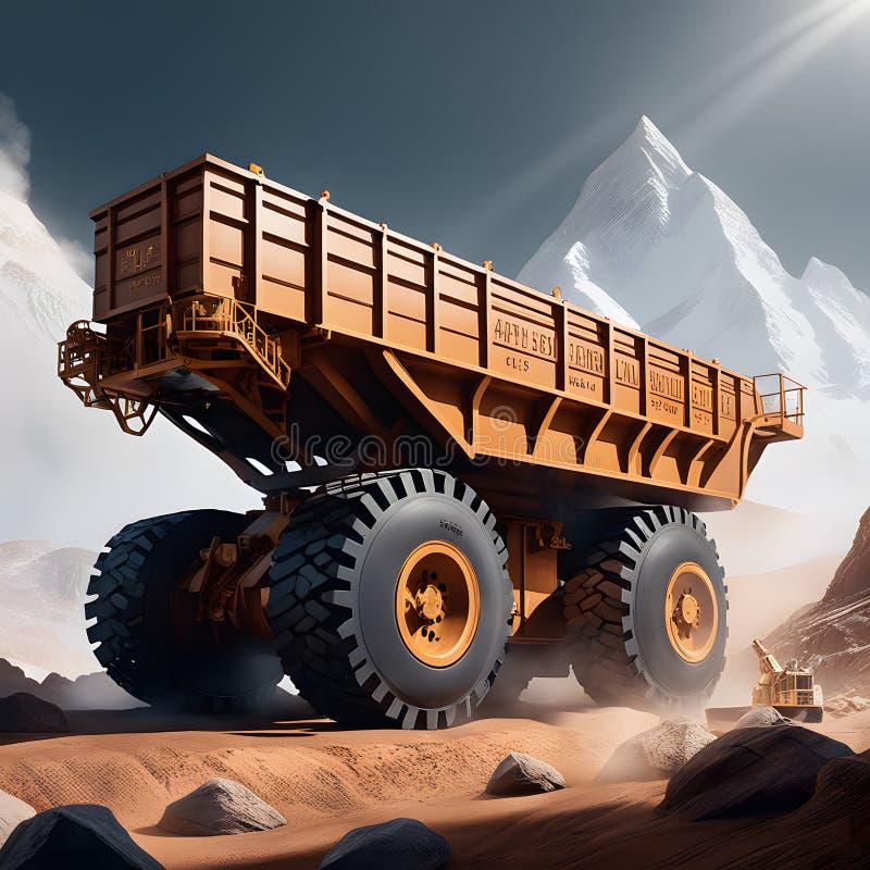 Mining in Mountain, AI-Generatet Stock Illustration - Illustration of ...