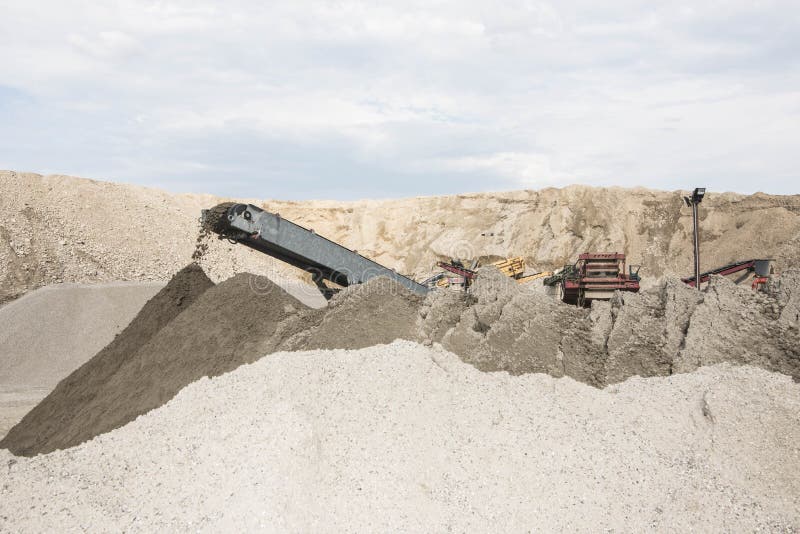 Mining of the Natural Resource Sand Stock Photo - Image of companies ...