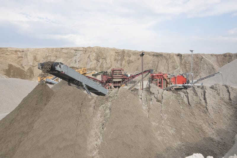 Mining of the Natural Resource Sand Stock Image - Image of group ...