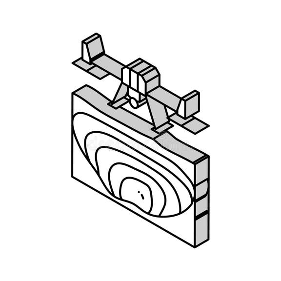 Mining Operations Drone Isometric Icon Vector Illustration Stock Vector ...