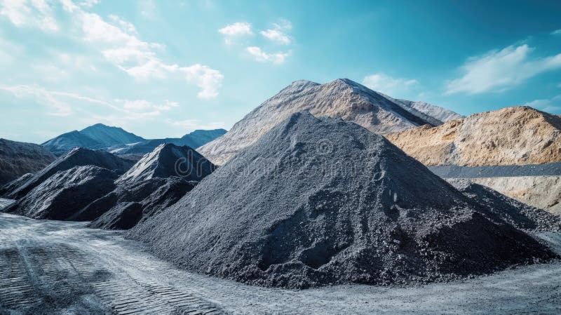 Mining Operations - Gravel Extraction Site Stock Photo - Image of ...