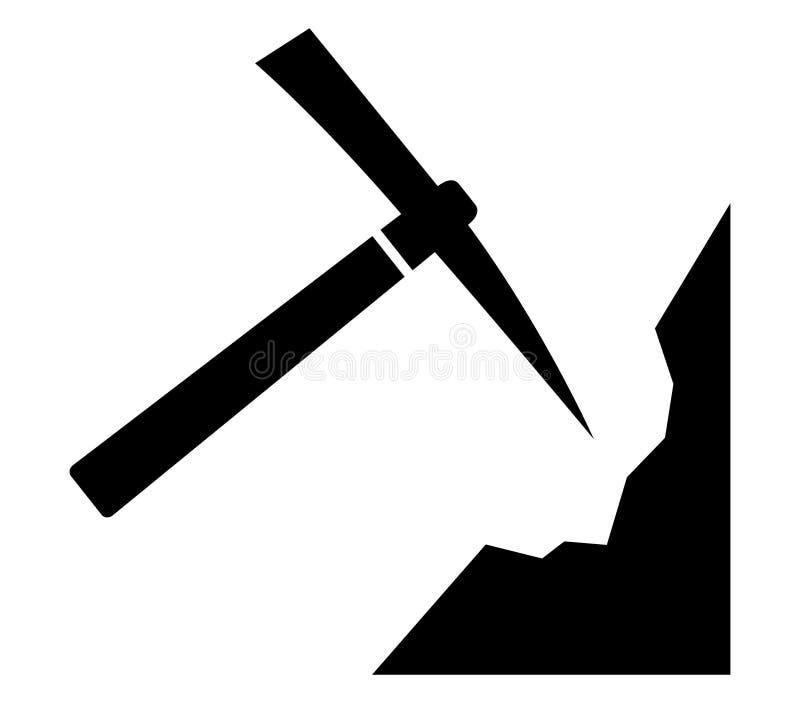 Mining Tool Miner Pickaxe Vector Icon Stock Vector - Illustration of ...