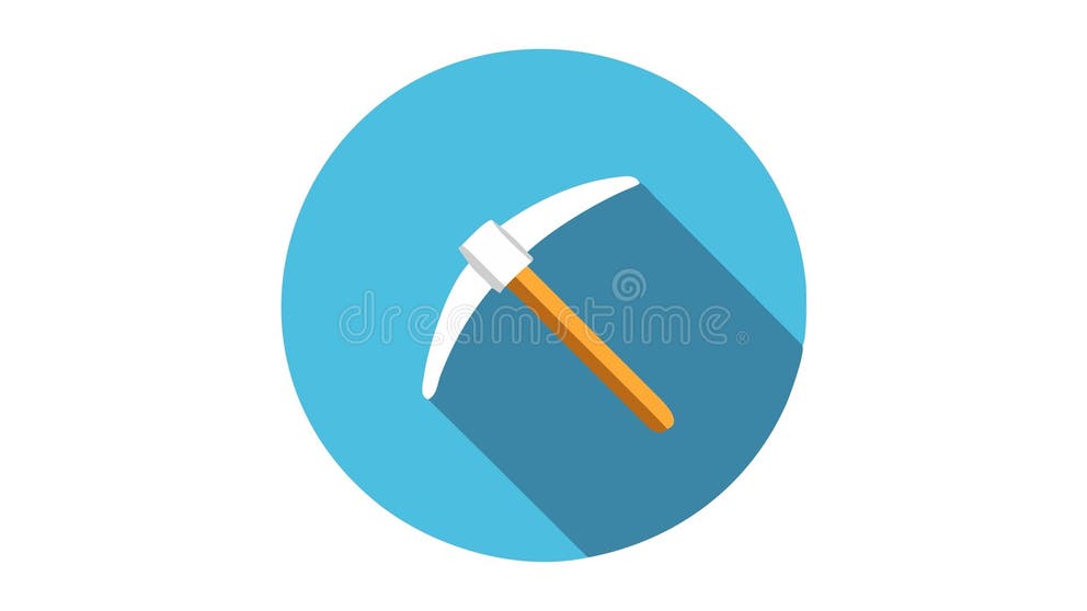 Mining Pickaxe Icon Flat Design Graphic, Vector Design Generative AI ...